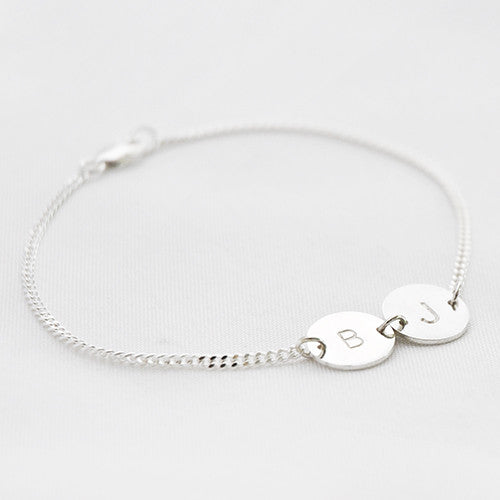 Armband letter dubbel – Zilver & Zoet