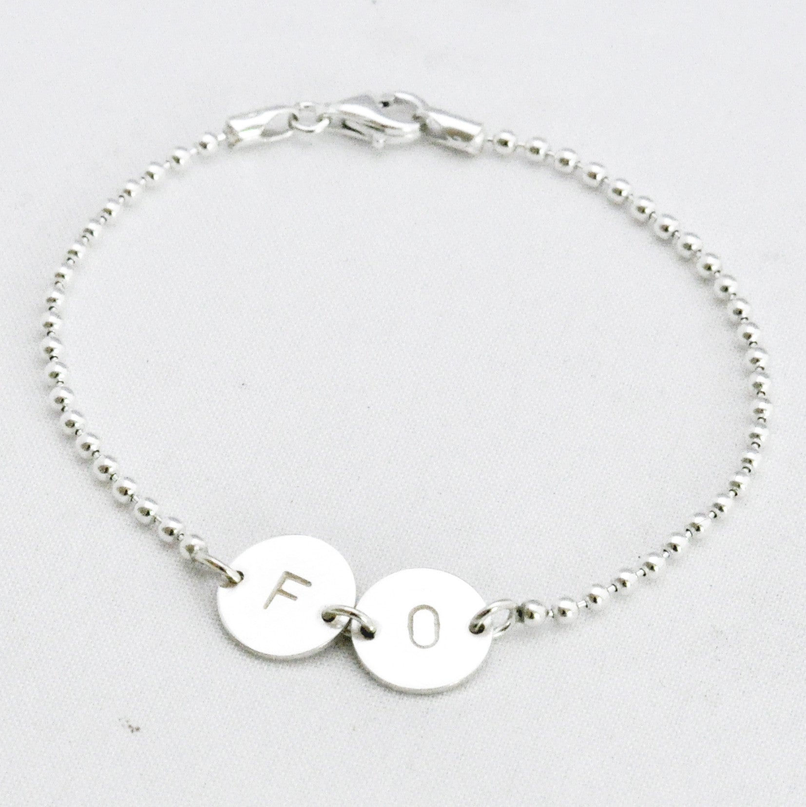 Armband letter dubbel – Zilver & Zoet