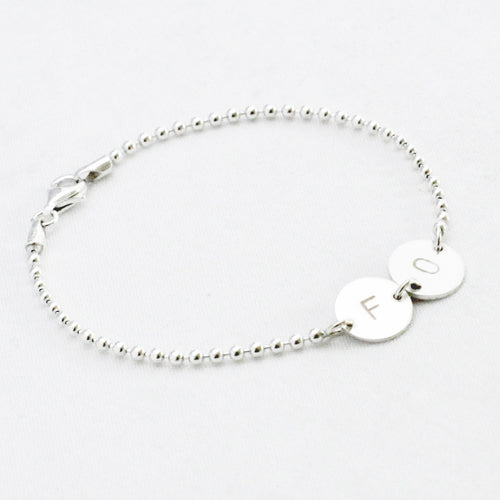 Armband letter dubbel – Zilver & Zoet