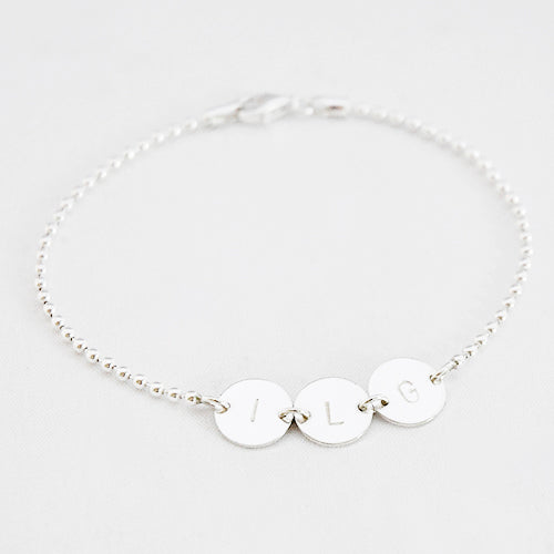 Armband letter dubbel – Zilver & Zoet