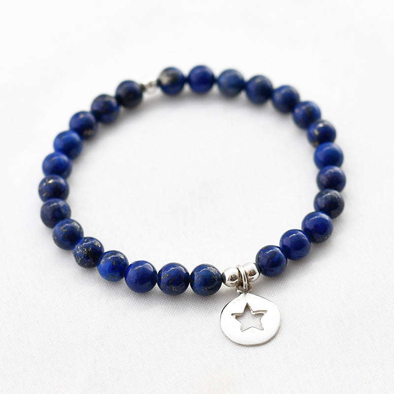 Armband Lapis Lazuli 6 mm – Zilver & Zoet