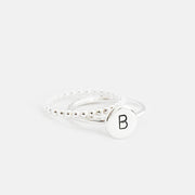 Ring letter stapel – Zilver & Zoet