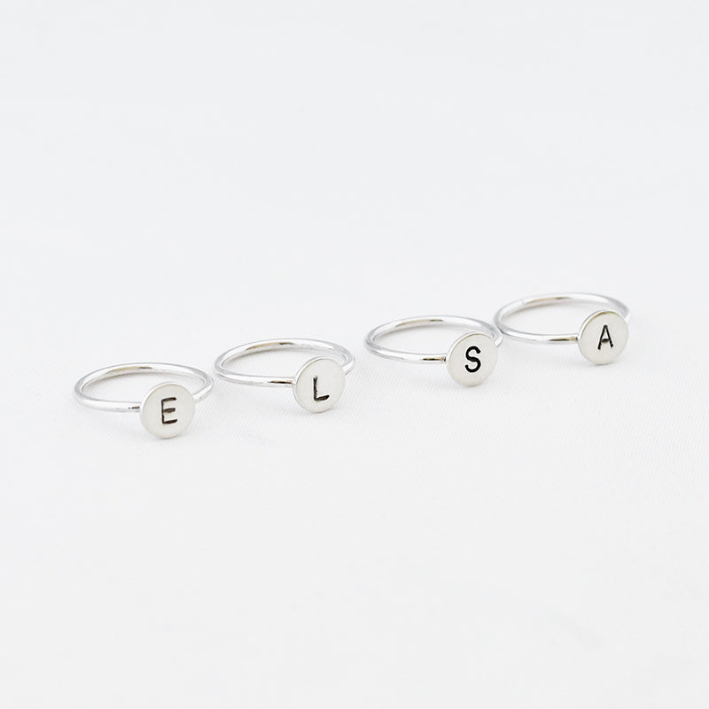 Ring letter stapel – Zilver & Zoet