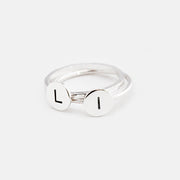 Ring letter stapel – Zilver & Zoet
