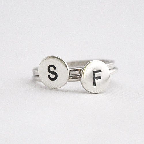 Ring letter stapel – Zilver & Zoet