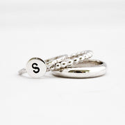 Ring letter stapel – Zilver & Zoet